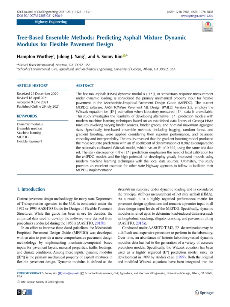 Tree-Based Ensemble Methods: Predicting Asphalt Mixture Dynamic Modulus ...