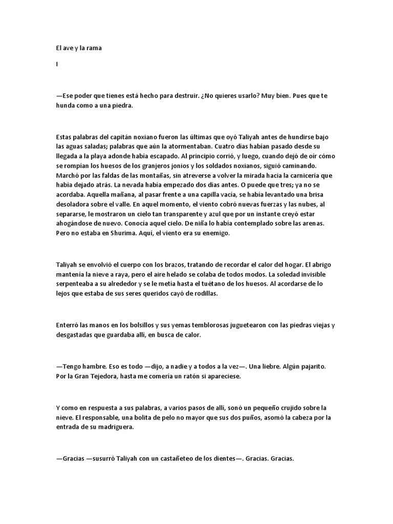 El Ave y La Rama | PDF | Nieve | Aves