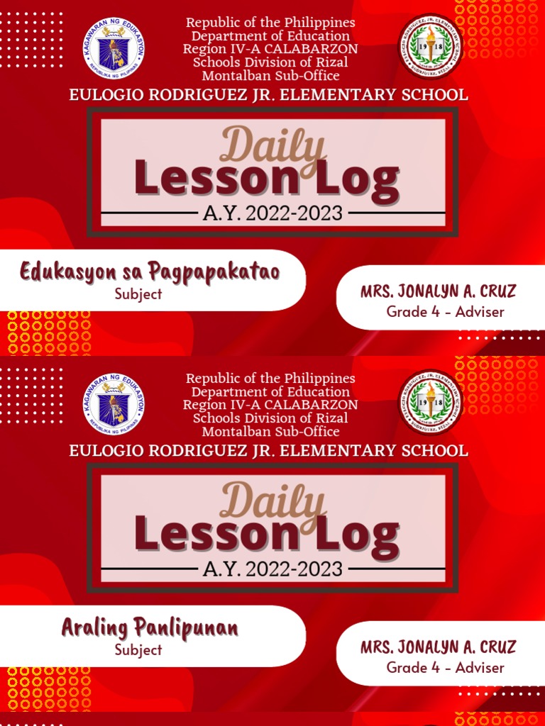 Daily Lesson Log Template | PDF