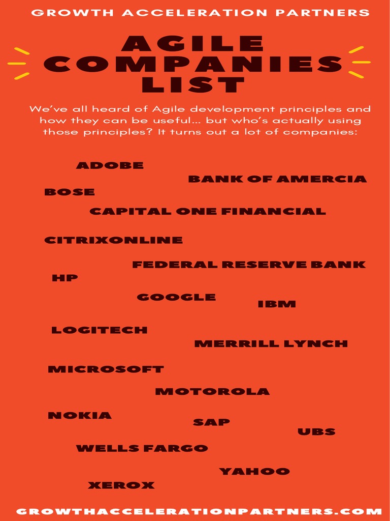 Gap Agile Companies List | PDF