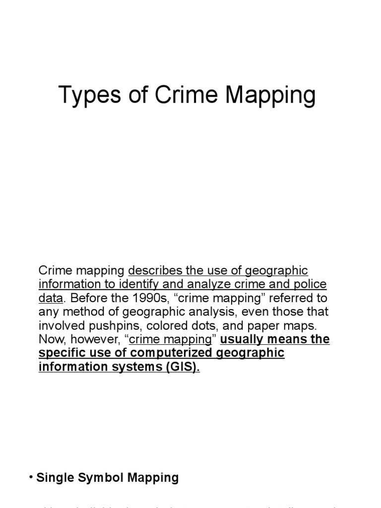 Types of Crime Mapping | PDF | Arrest | Chart