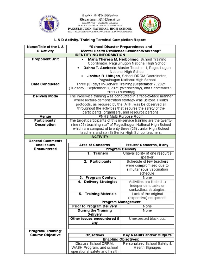 Acr - SDRRM Inset Training | PDF
