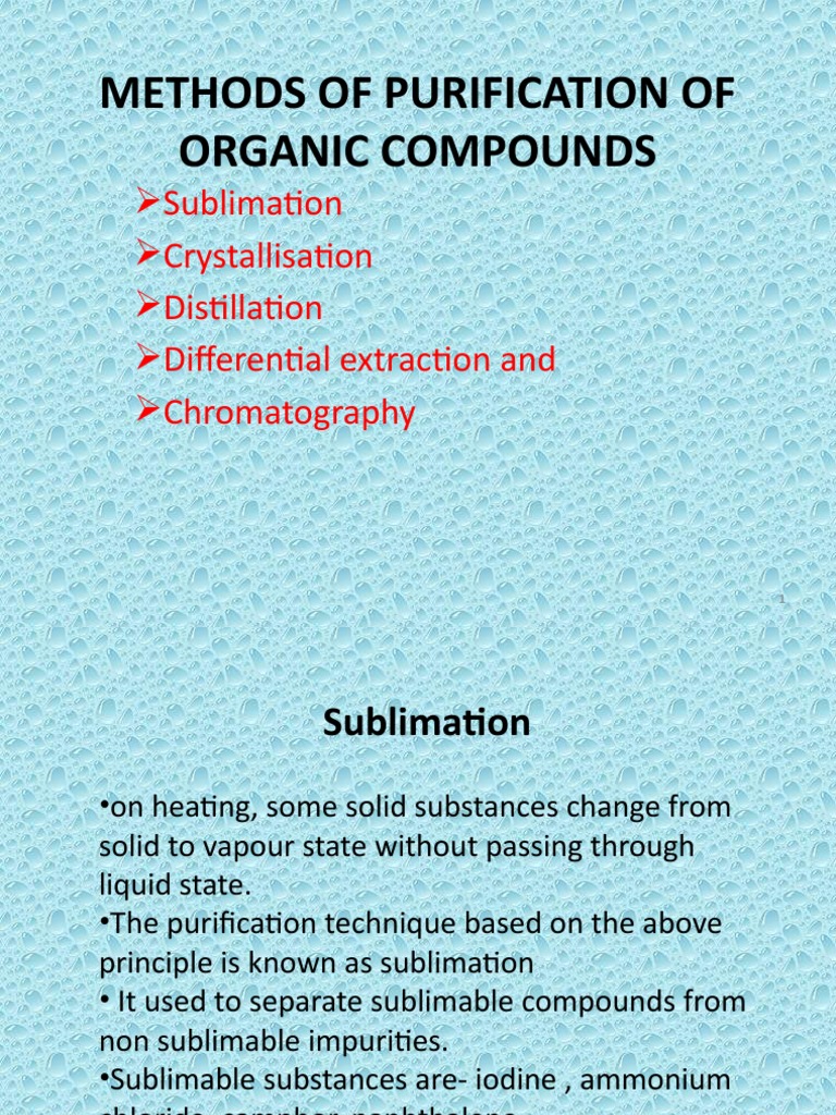 Method of Purification | PDF | Chromatography | Distillation