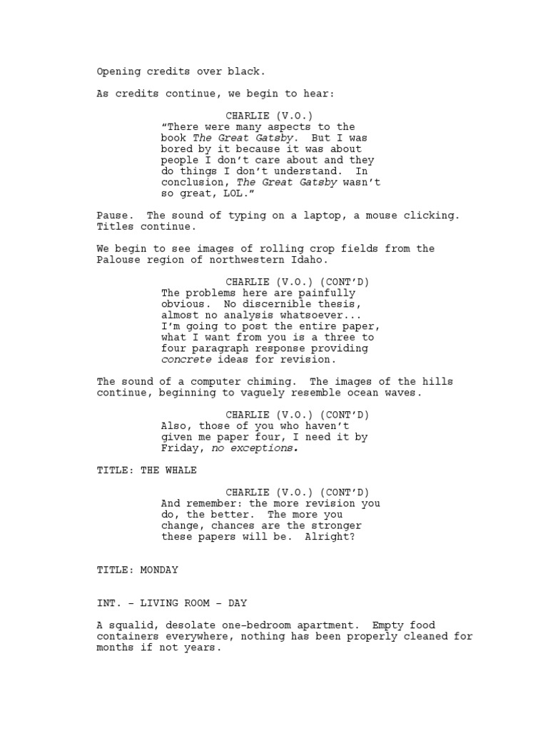 The Whale 2022 | PDF | Ishmael (Moby Dick) | Moby Dick