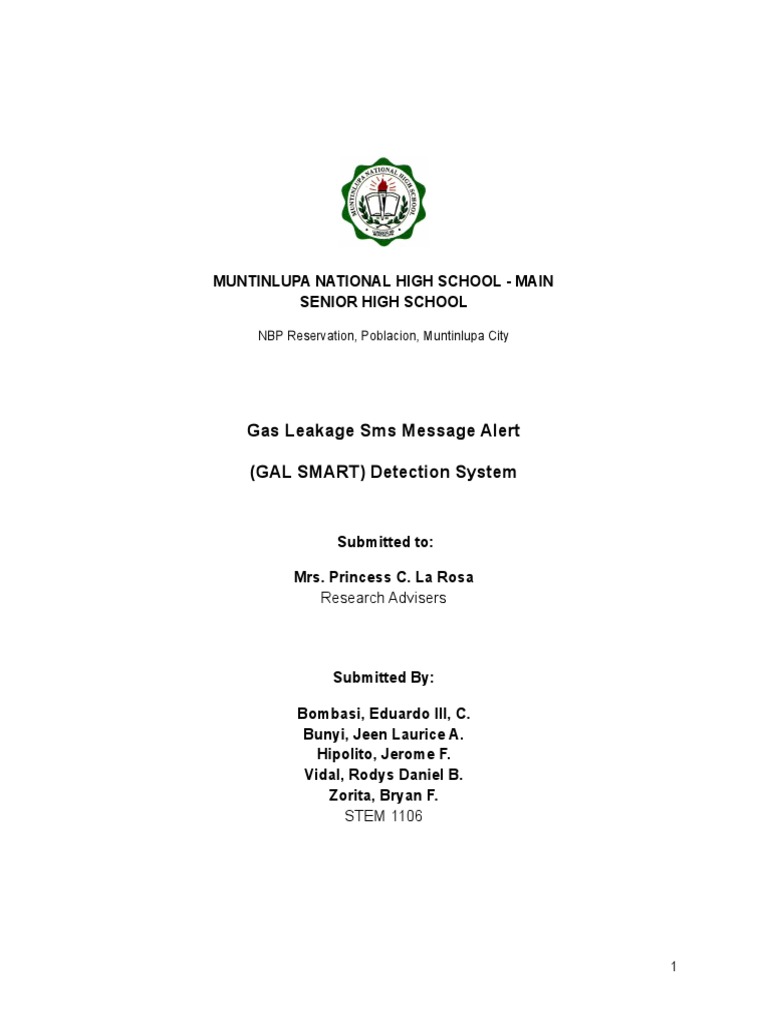 Gas Leakage Sms Message Alert Gal Smart Detection System Pdf Arduino Computing