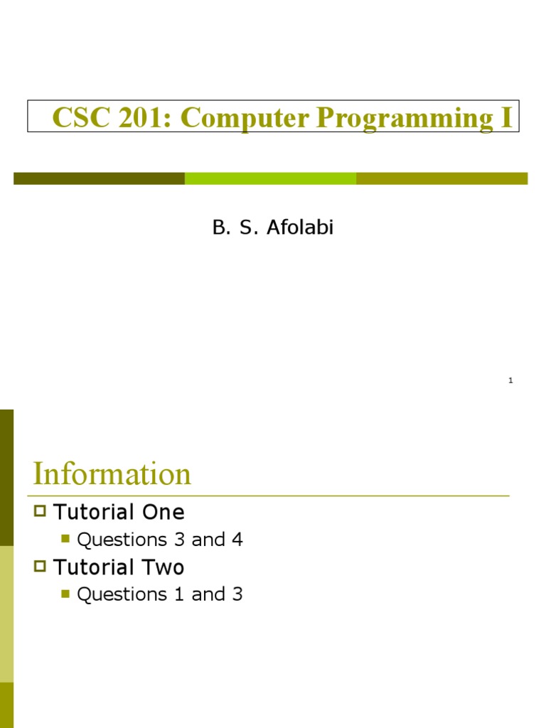 Csc201 Lecture 1 Download Free Pdf Constructor Object Oriented Programming Programming