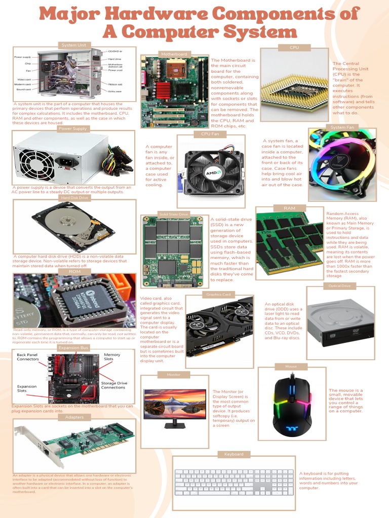 LONG - Major Hardware Components of A Computer System | PDF | Computer ...