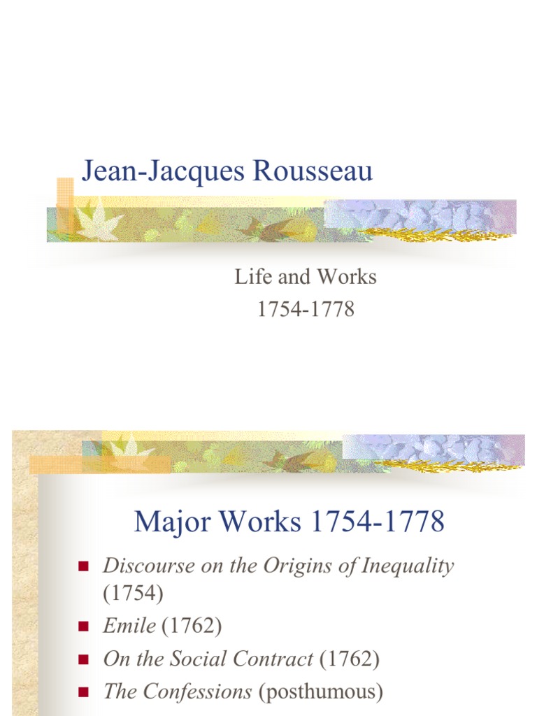 Rousseau (An Overview) | PDF | Jean Jacques Rousseau | John Locke