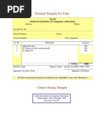 School Fee Receipt Sample | PDF