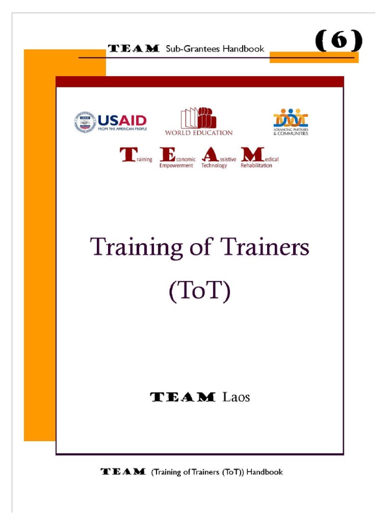 6 Team Tot Handbook | PDF | Learning | Capacity Building