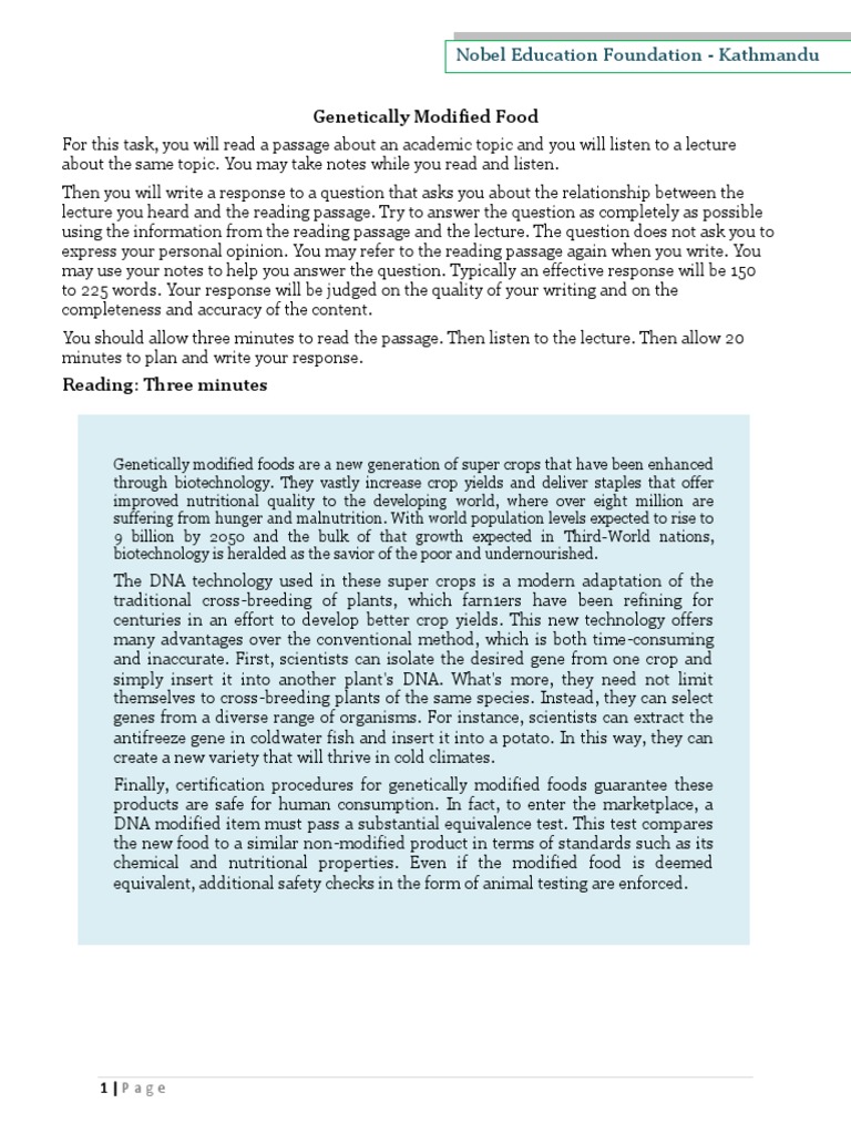 TOEFL WRITING - Integrated and Independent Questions | Download Free PDF | Essays | Genetic ...