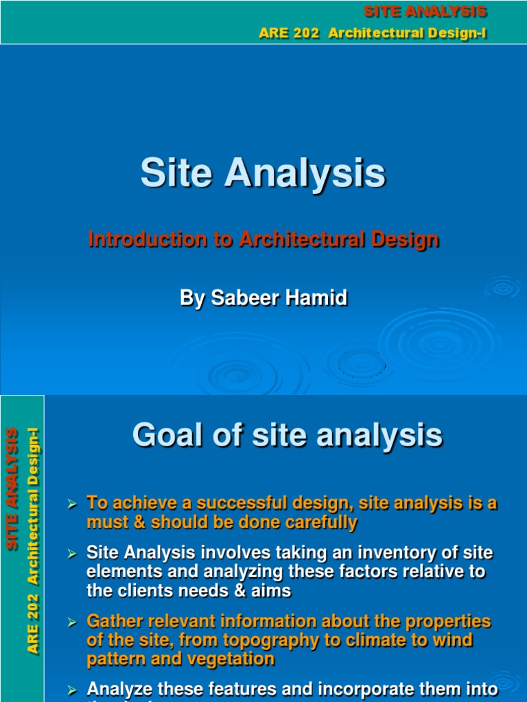 Site Analysis Example | PDF | Wound | Groundwater