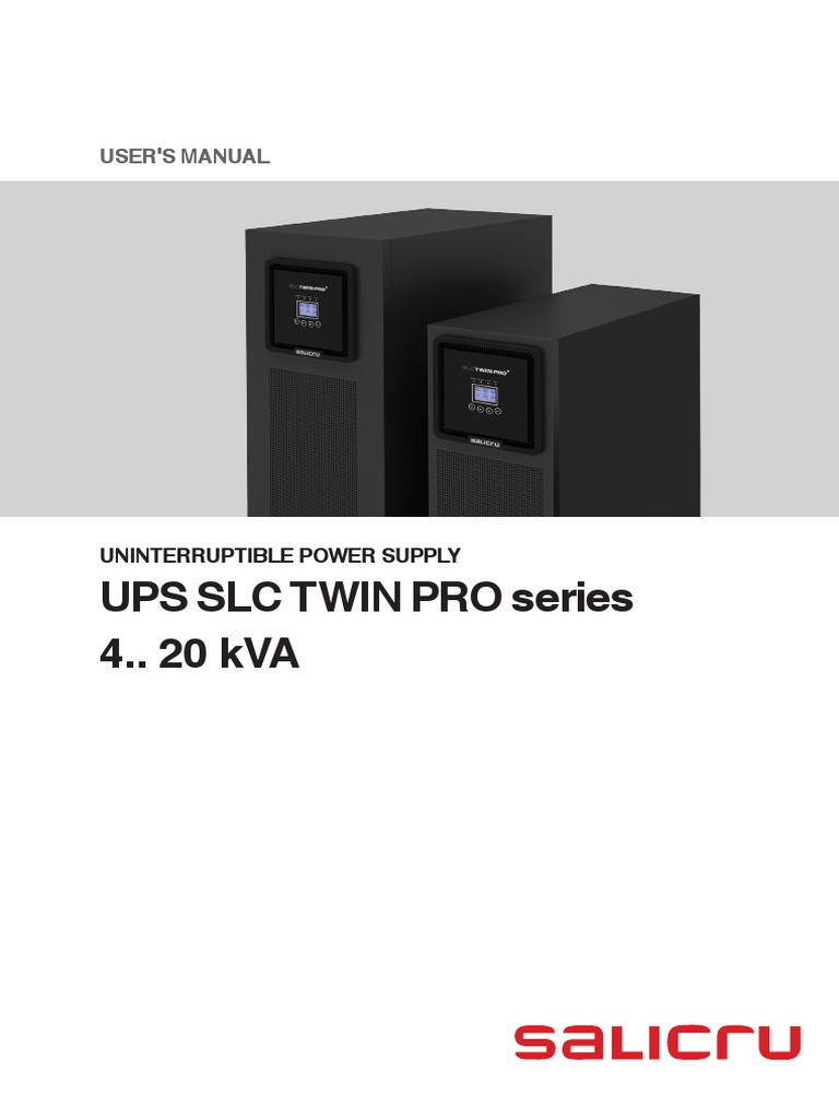 UPS SLC TWIN PRO User Manual | PDF | Power Inverter | Transformer