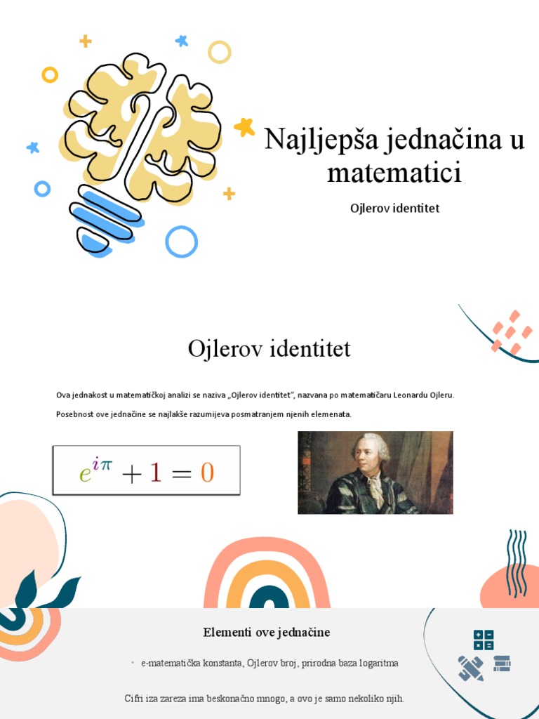 Najljepša Jednačina U Matematici | PDF