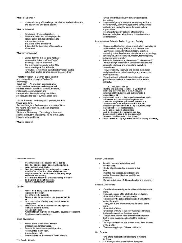 Sts Chapter 1 Pdf Science Society 
