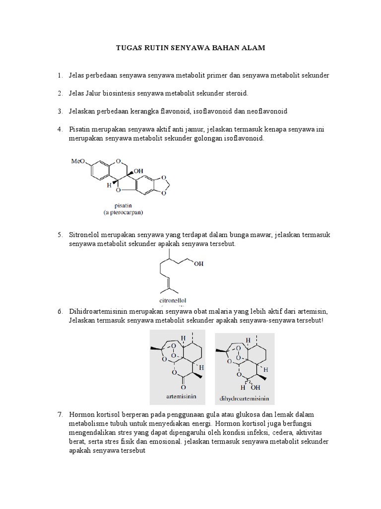 Tugas Rutin Senyawa Bahan Alam | PDF
