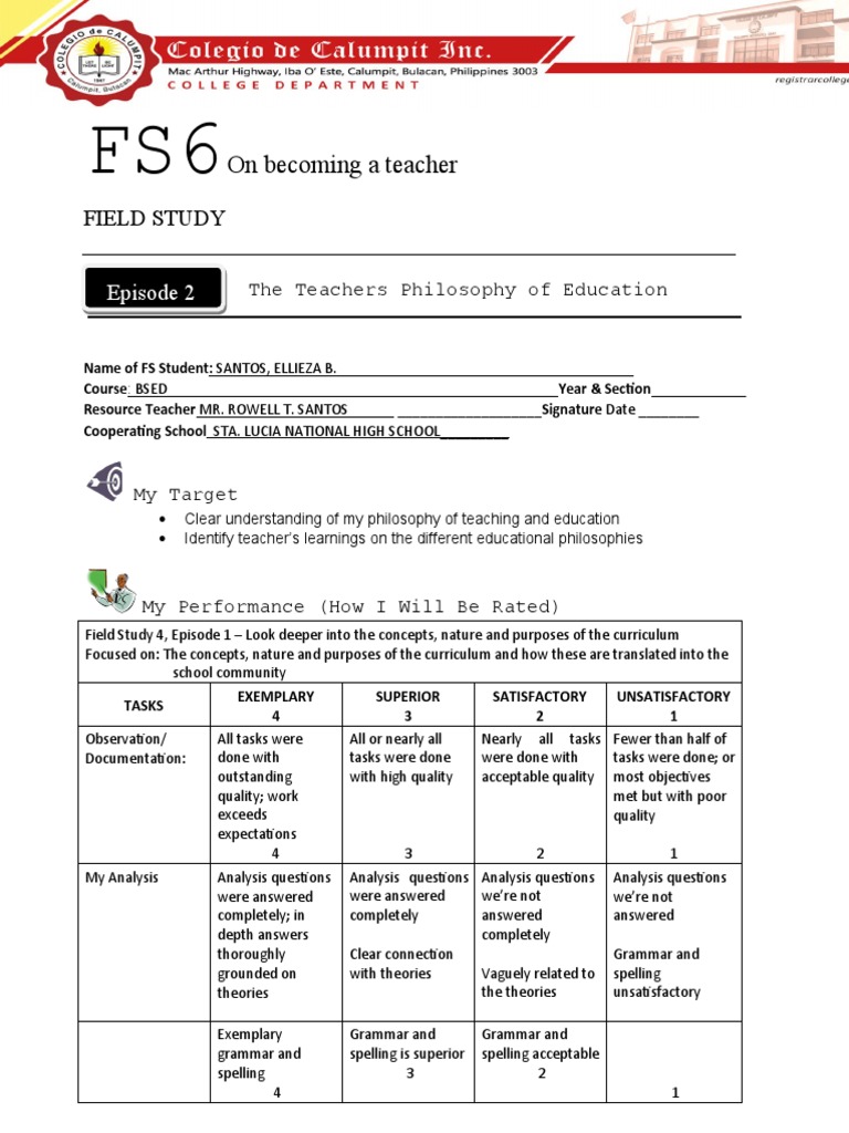 Episode 2 Teachers Phil of Education | PDF | Philosophy Of Education ...