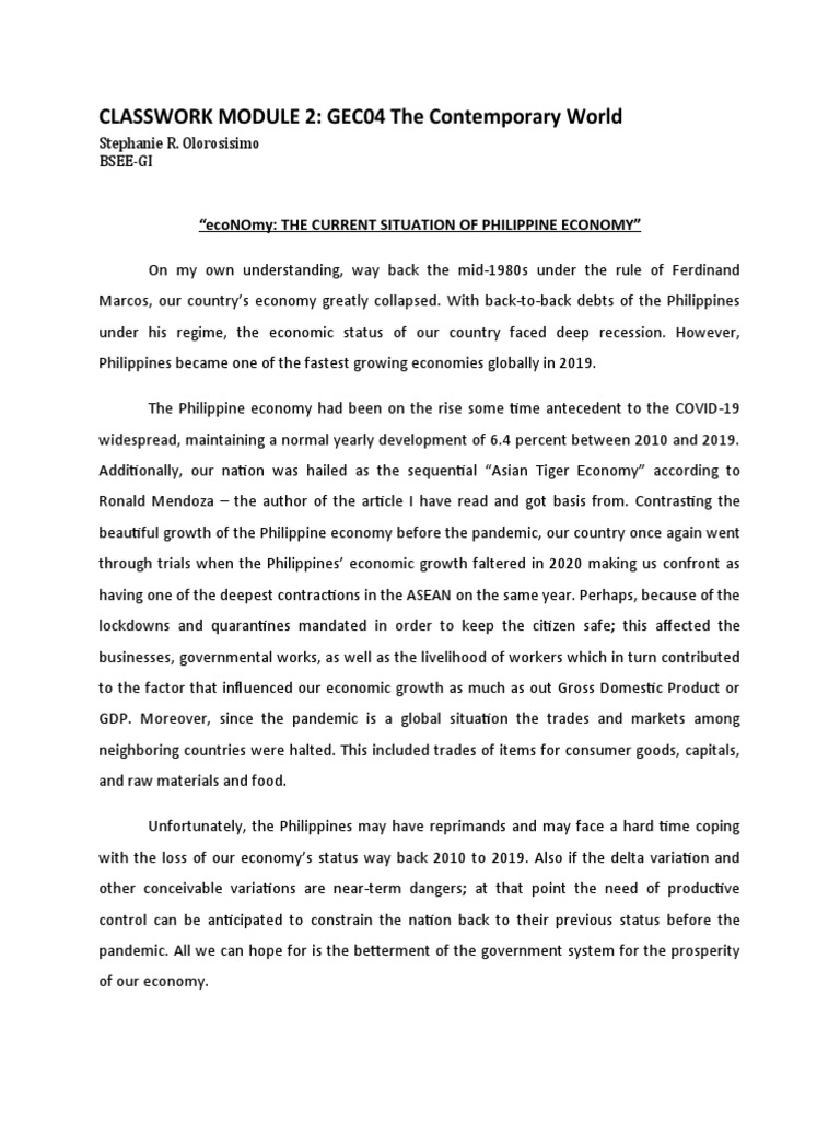 Classwork Module 2 | PDF