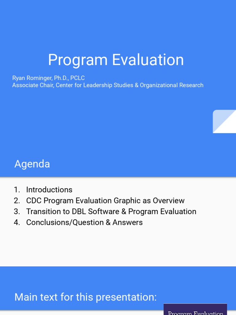 Introduction Program Evaluation | PDF | Neurology | Program Evaluation
