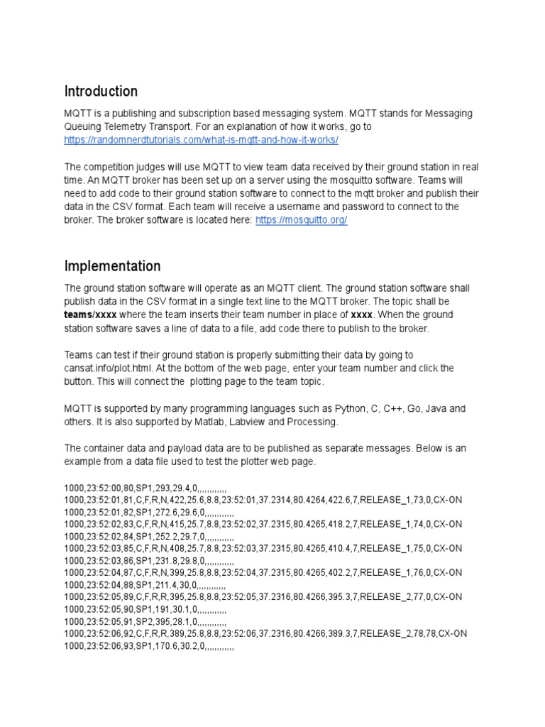 MQTT | PDF | System Software | Software