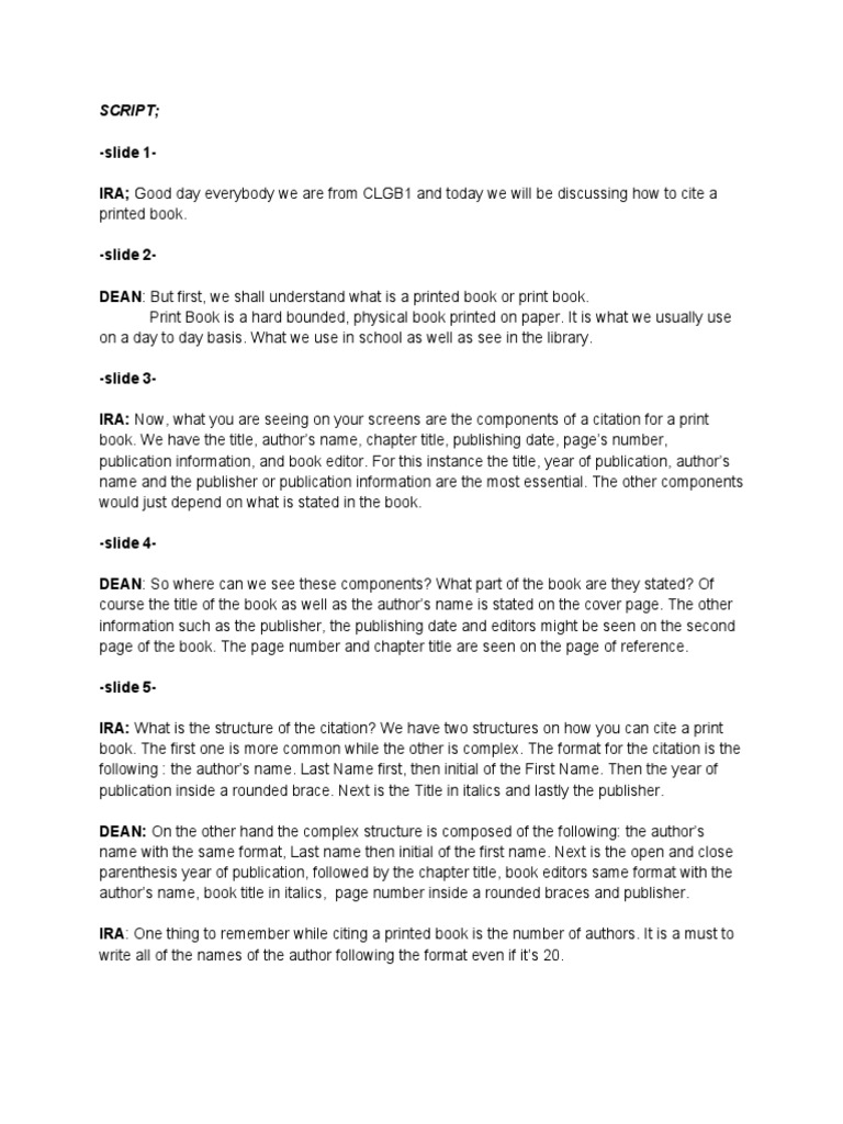 English Script | PDF | Books | Citation