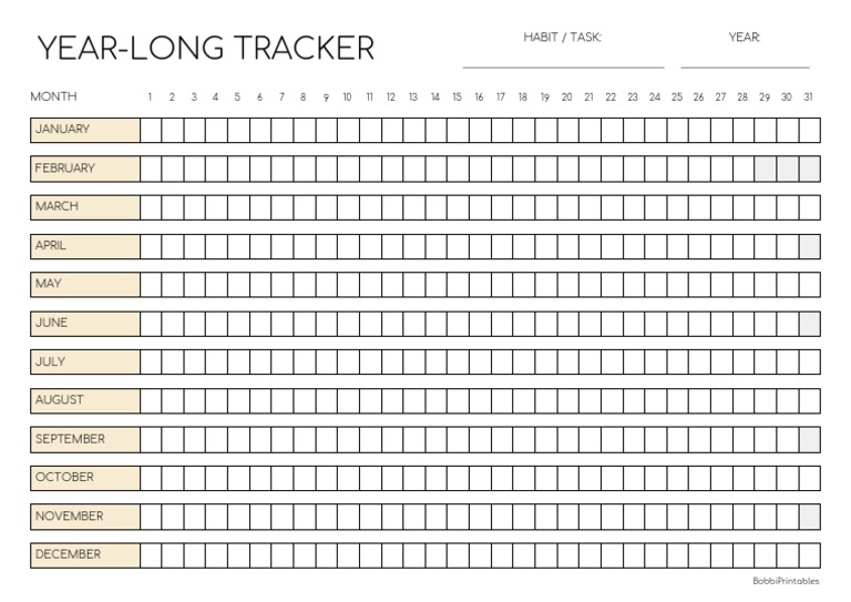 Year-Long Tracker | PDF