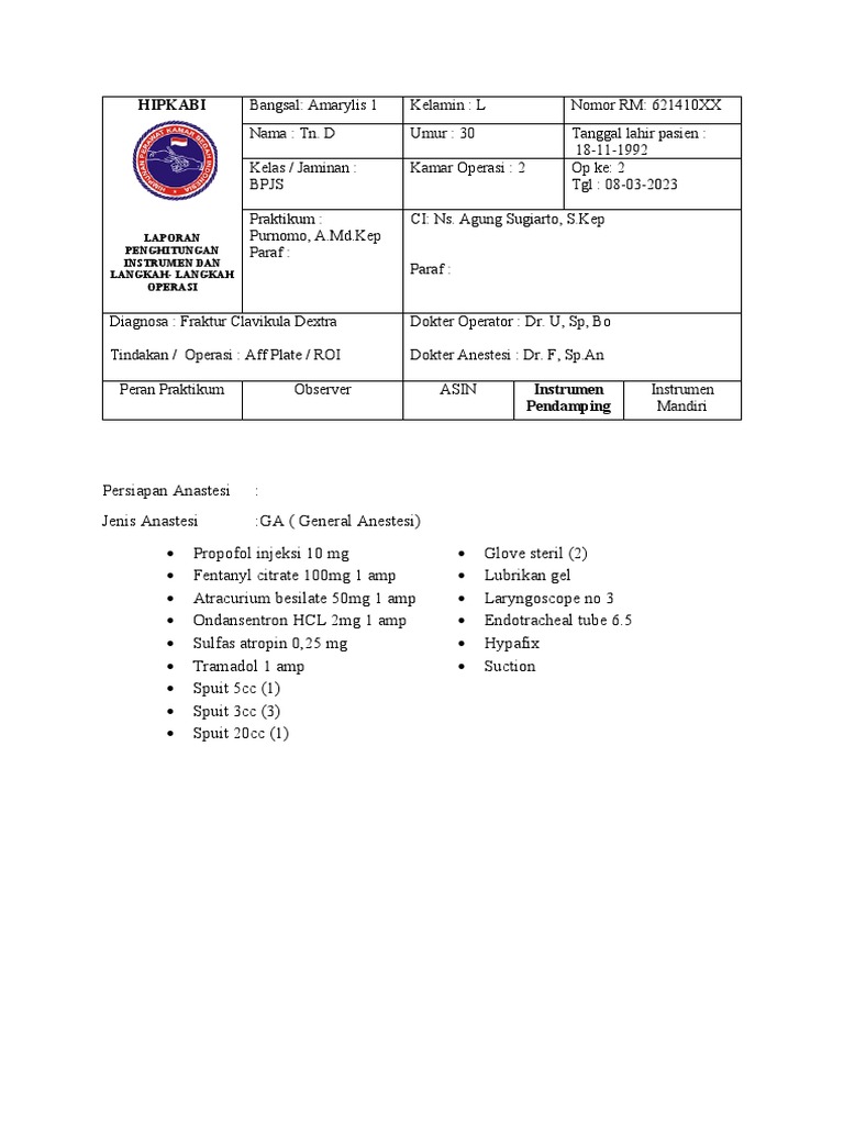 Hipkabi: Laporan Penghitungan Instrumen Dan Langkah-Langkah Operasi | PDF