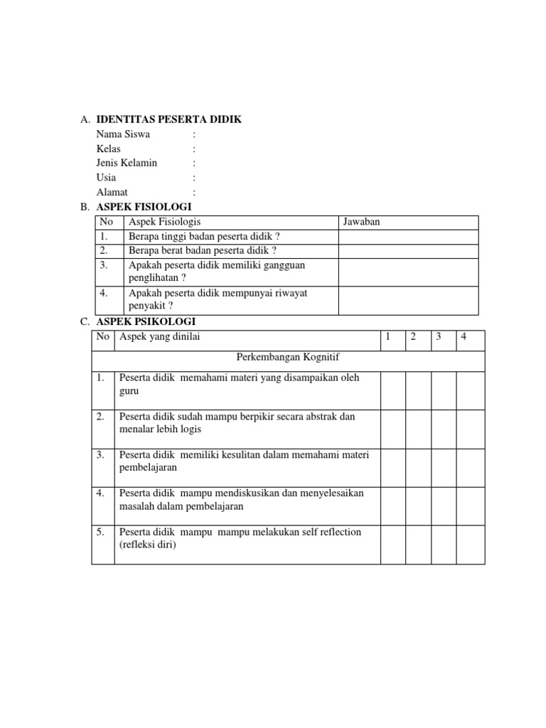 Panduan Observasi 2 | PDF