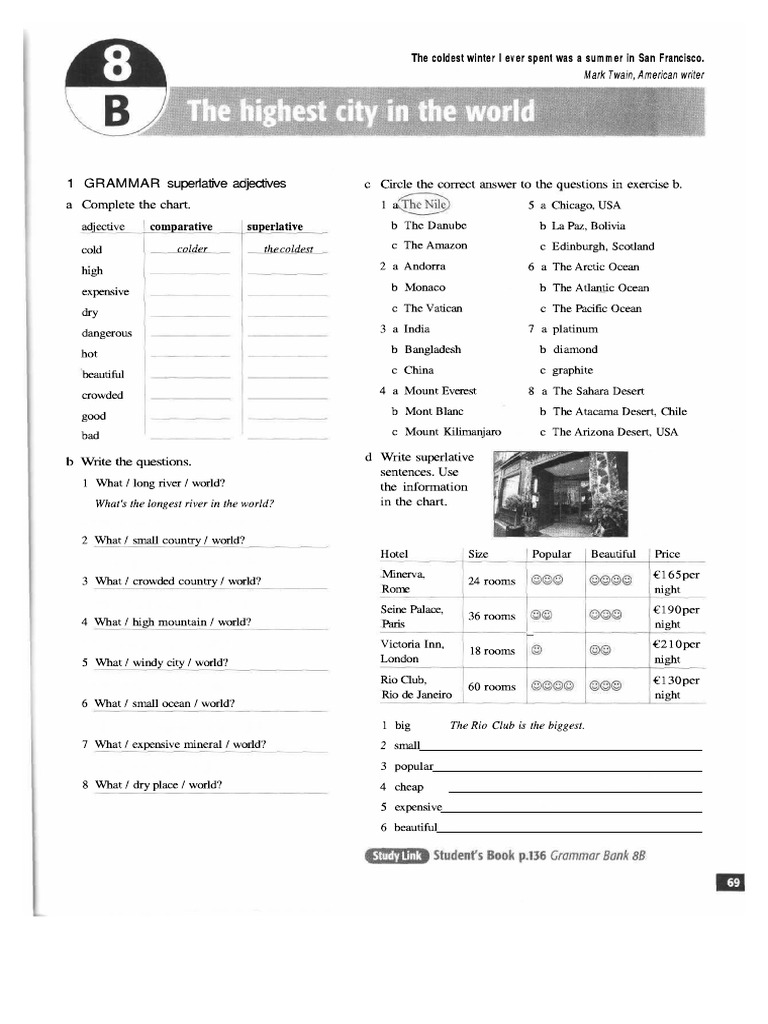 Unit 8B Workbook | PDF