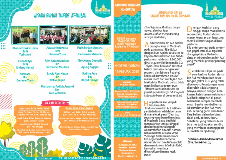 Buletin Masjid At-Taubah Feb 2020 | PDF