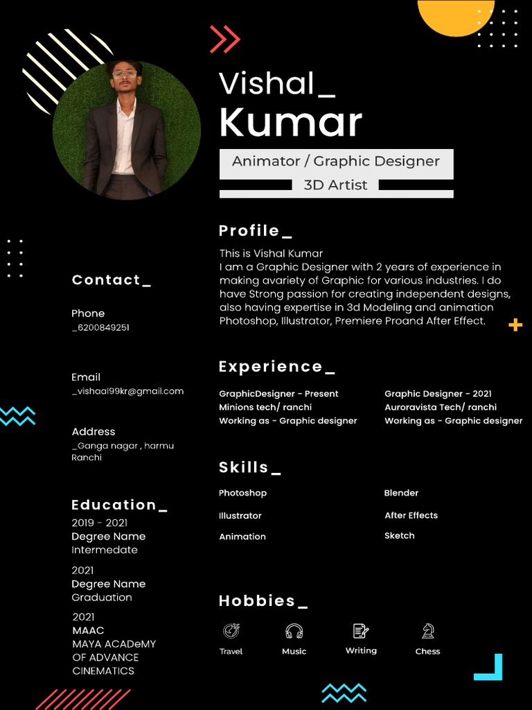 Vishal Kumar: Graphic Designer Profile | PDF
