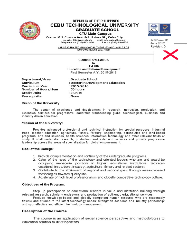 Dev. Ed 706 - Educational National Dev | PDF | Social Sciences ...