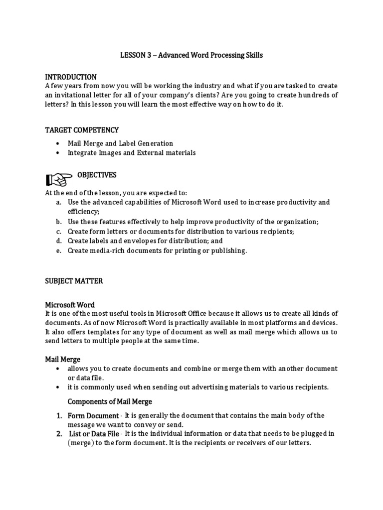 Et Module3 | PDF | Mail | Microsoft Word