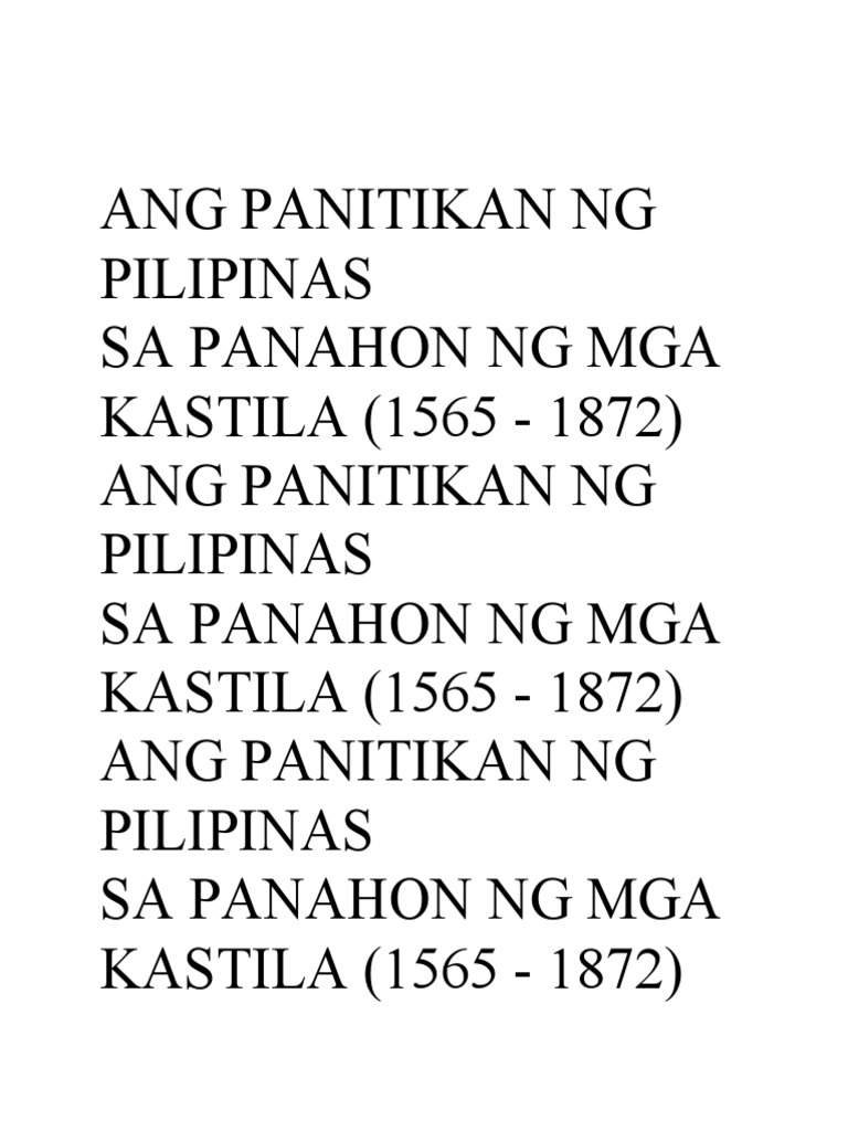 Panahon NG Kastila | PDF