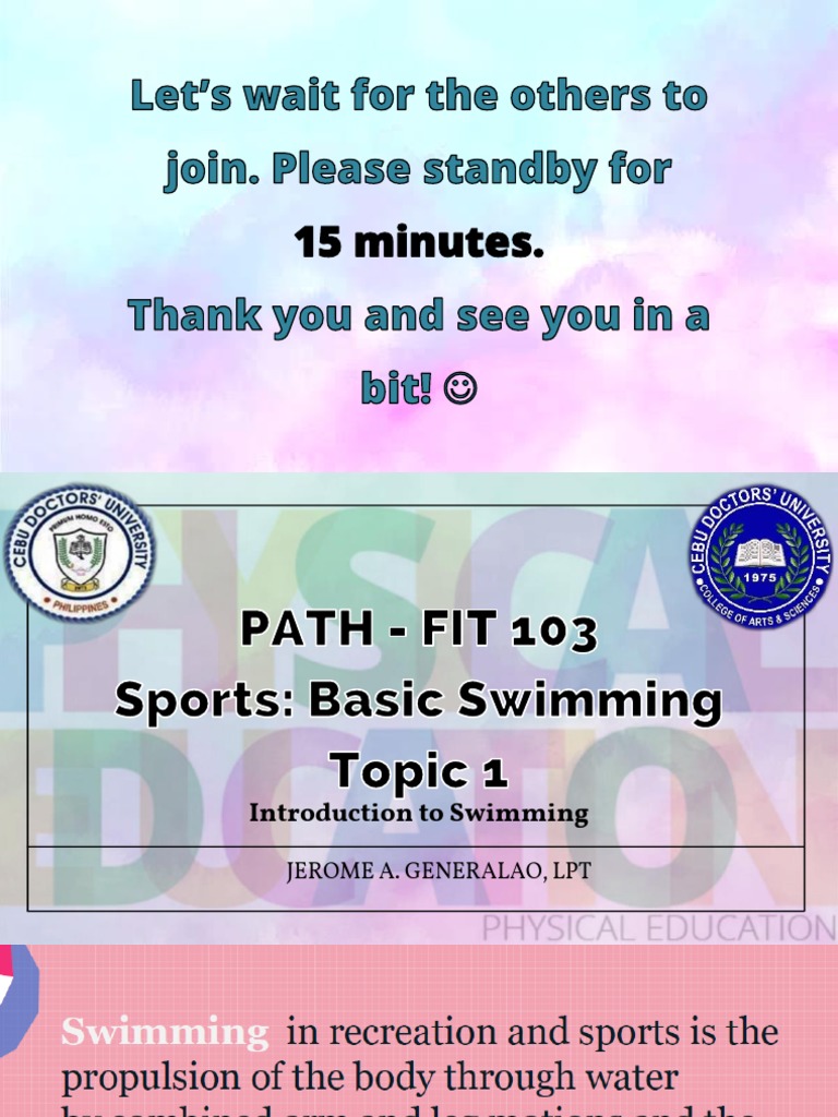 Introduction To Swimming | PDF