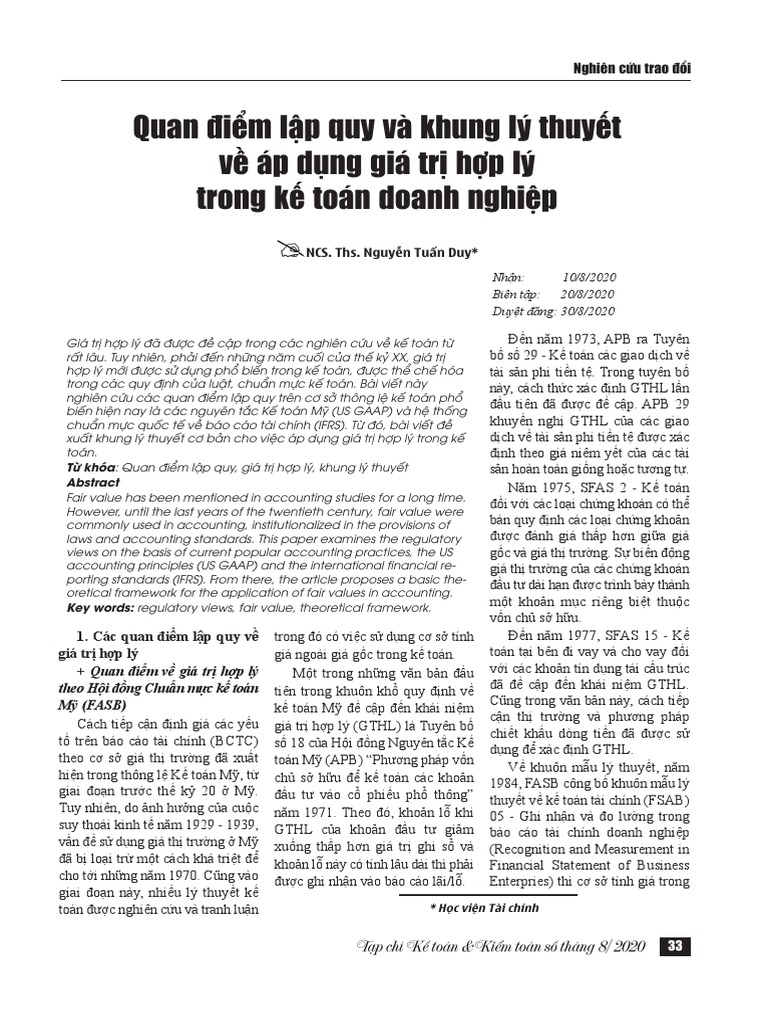 Quan Diem Lap Quy Khung Ly Thuyet Ve Ap Dung GTHL | PDF