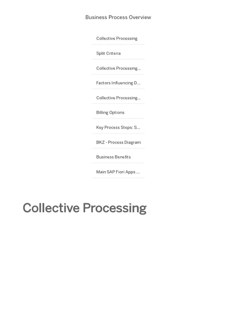14.sales Order Processing With Invoice List and Collective Billing (BKZ ...