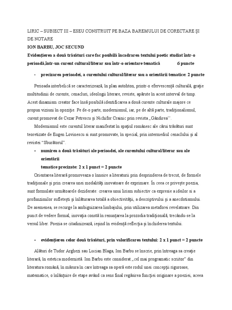 12.liric Barem Ion Barbu | PDF