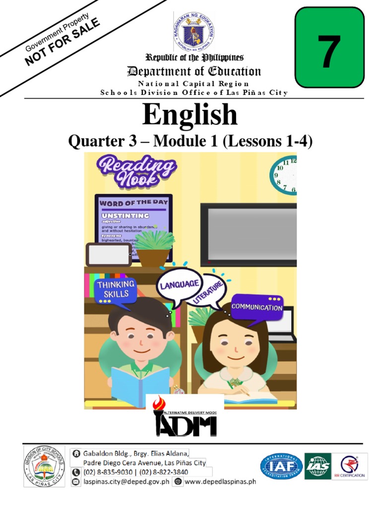 Q3 G7 English M1 | PDF | Multimedia | Communication