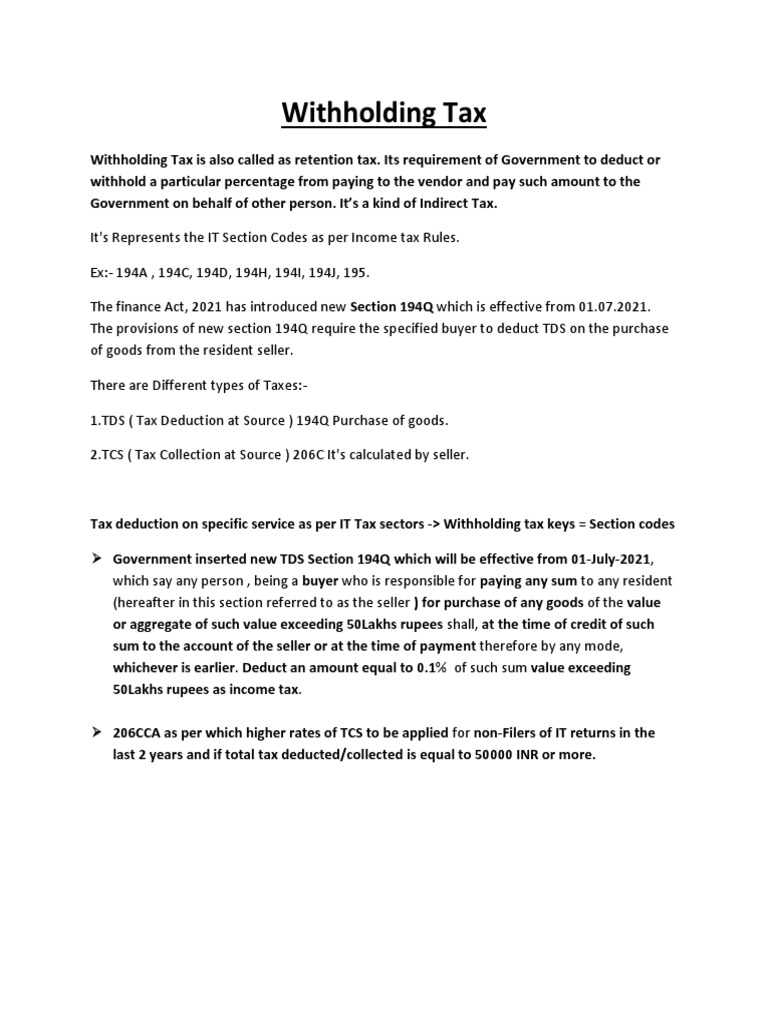 Withholding Tax | PDF | Invoice | Taxes