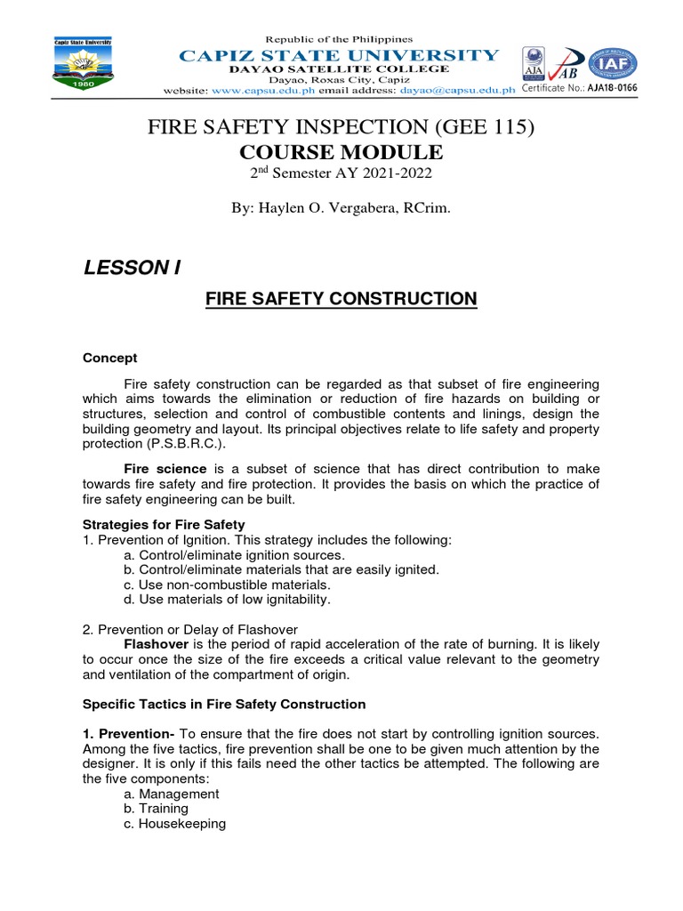Module 1 | Download Free PDF | Fire Safety | Fires