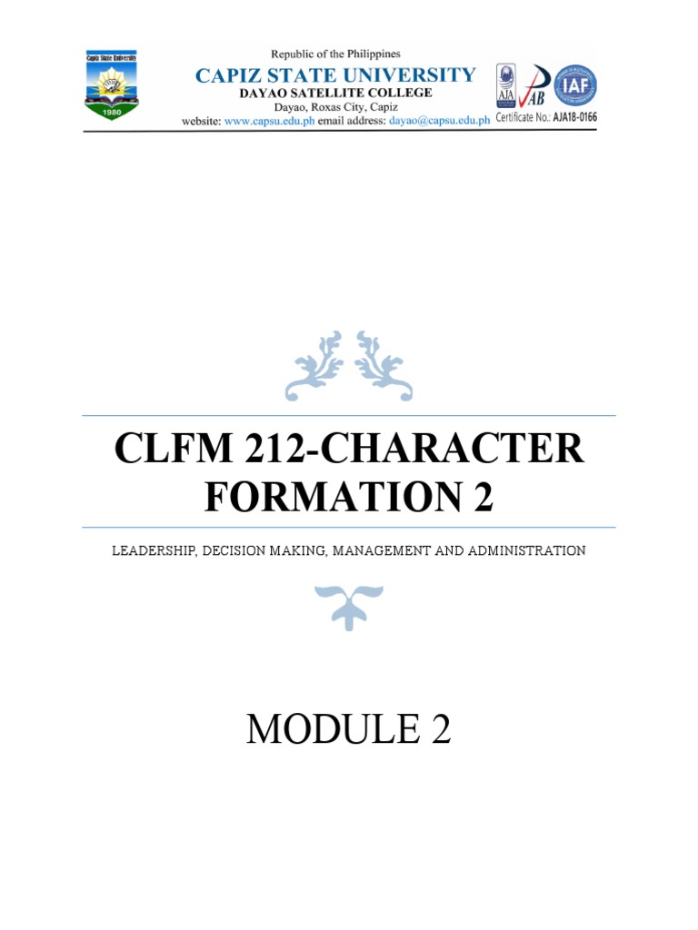 CFLM 2. Module 2 Chapter IV | PDF | Decision Making | Leadership