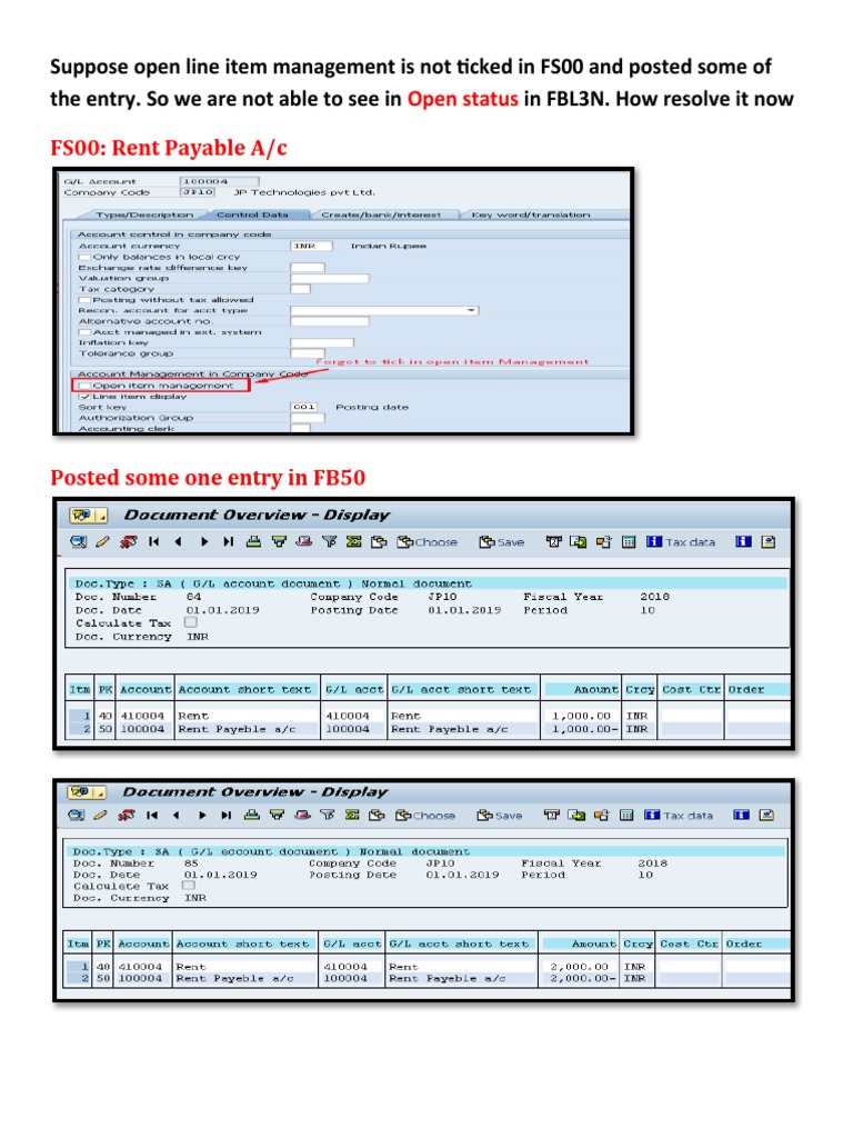 7. FAGL_Activate_OP Open line item not ticked in FS00 | PDF