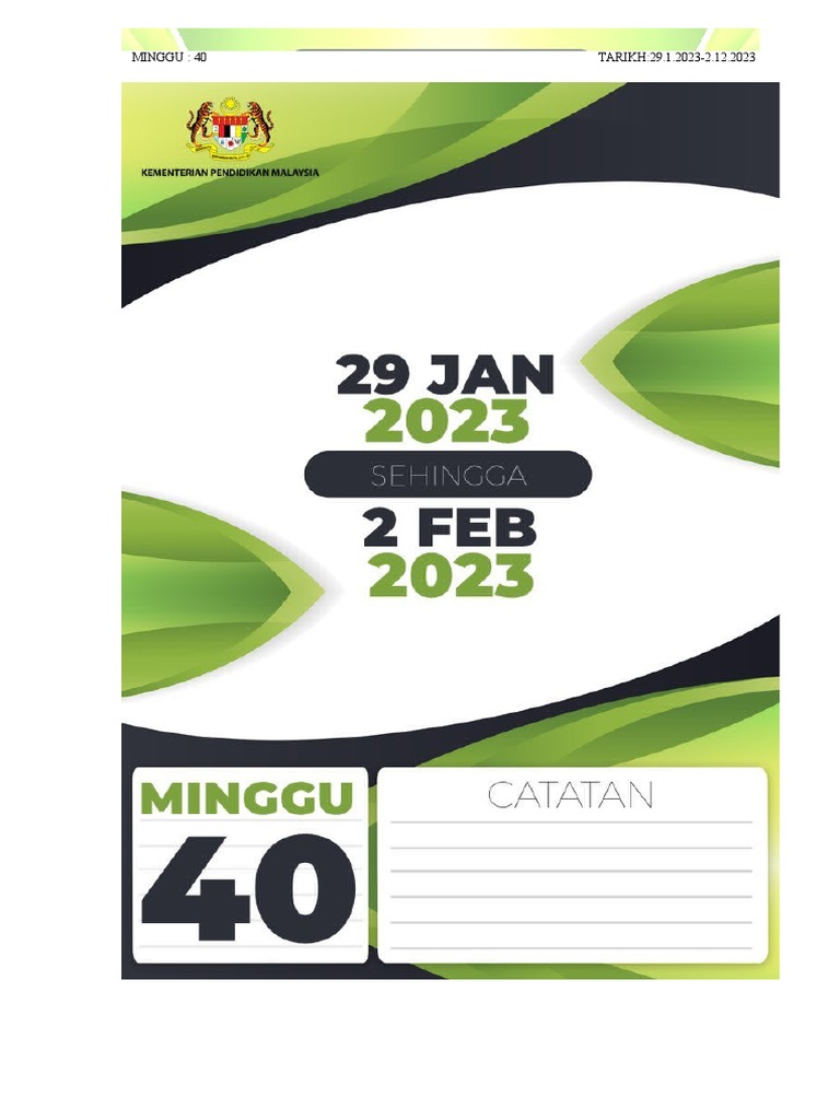 E - RPH Minggu 40 29.1.023 - 02.2.2023 | PDF