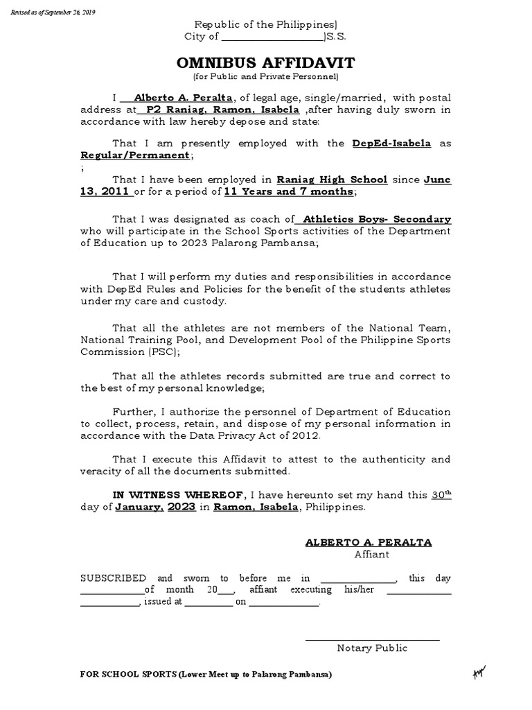 2020-Omnibus-Affidavit NEW | PDF | Affidavit | Judiciaries