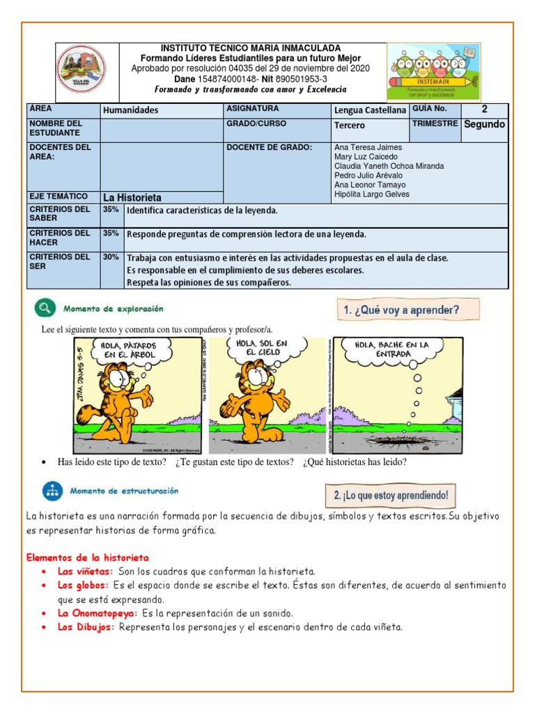 Guia 2 La Historieta | PDF | Cómics
