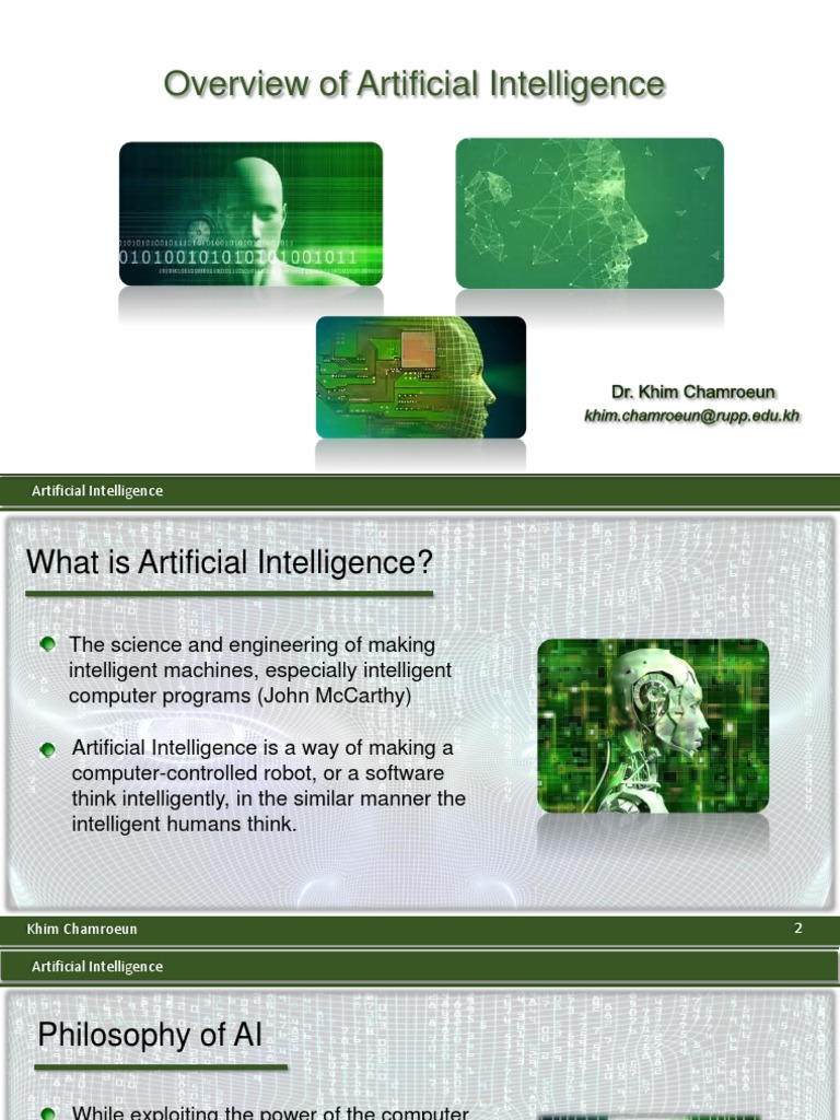 Lecture 1 - Introduction To Artiticial Intelligence | PDF | Artificial Intelligence ...