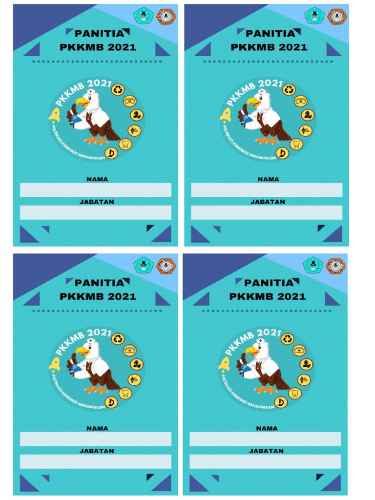 Id Card Panitia PKKMB 2021 B4 | PDF