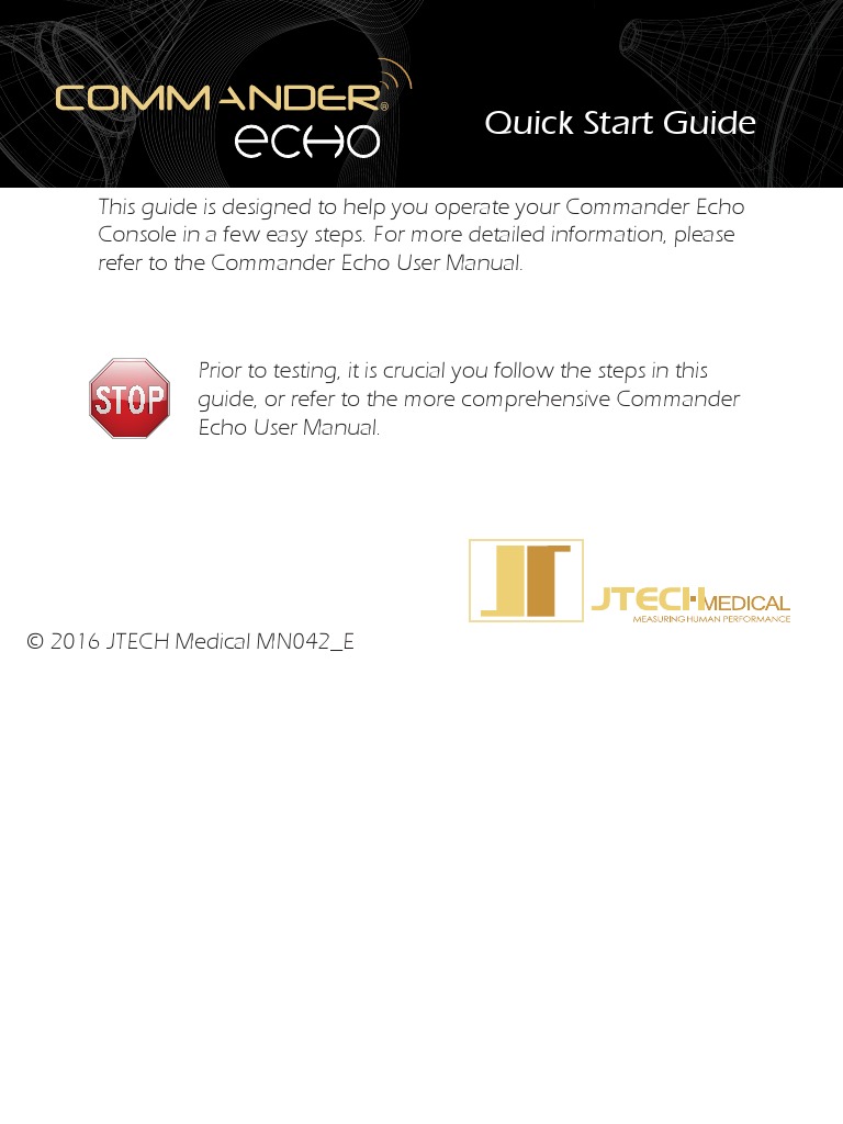 MN042 - Commander Echo Quickstart Guide | PDF | Usb Flash Drive | Command Line Interface