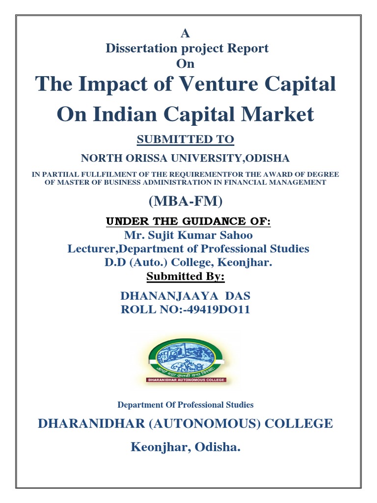 Dhananjaya Das | PDF | Corporate Finance | Venture Capital